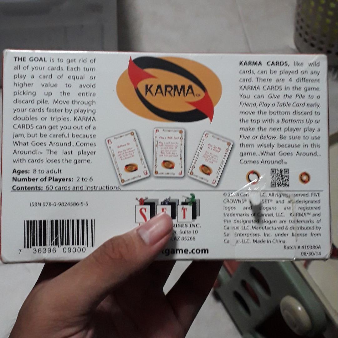 Karma Card Game (by SET Enterprises), Everything Else on Carousell