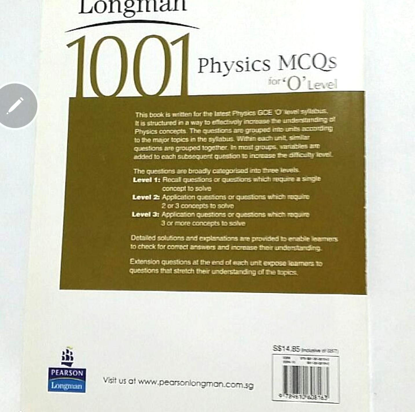 Longman 'O' Level 1001 Physics MCQs, Hobbies & Toys, Books & Magazines ...