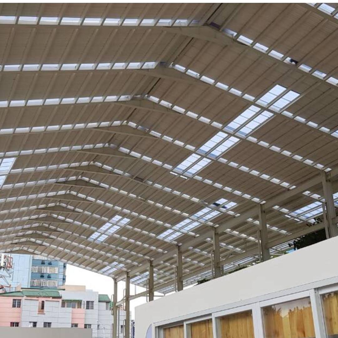 Longspan Ribtype Polycarbinate Fiberglass Roof, Commercial & Industrial ...