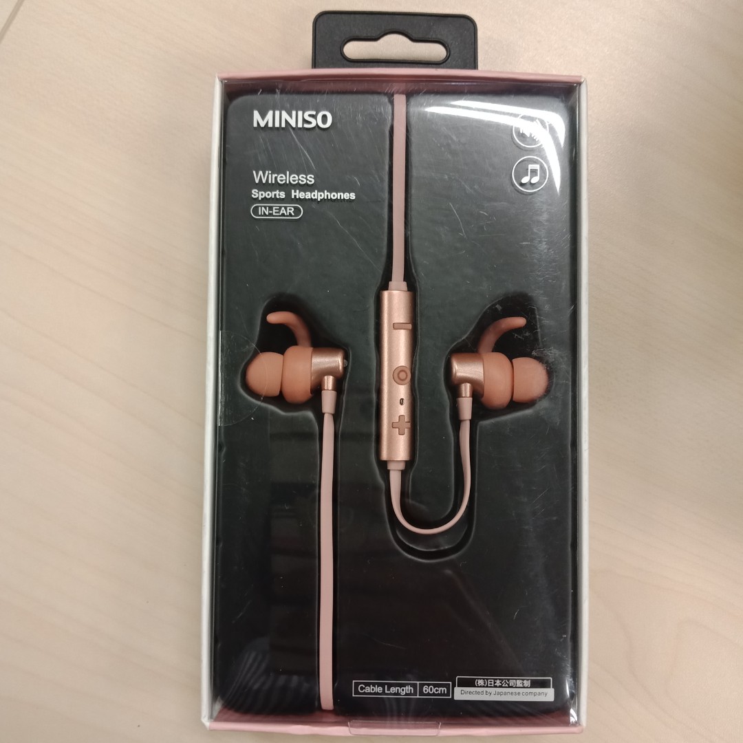 Miniso Wireless Sport Headphone, Musik & Media, Aksesoris di Carousell