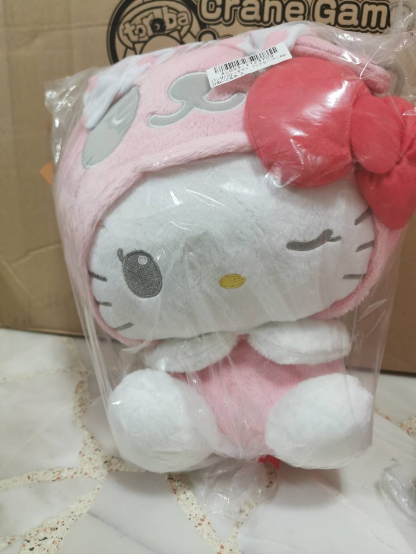 Pink Panda Hello Kitty Plush Toy, Hobbies & Toys, Toys & Games on Carousell