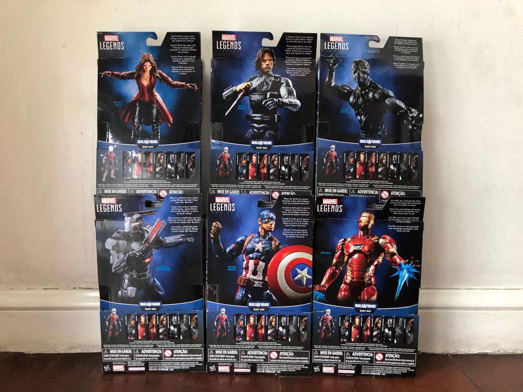 Set Marvel Legends Civil War Giant Man Action Figures Captain America ...