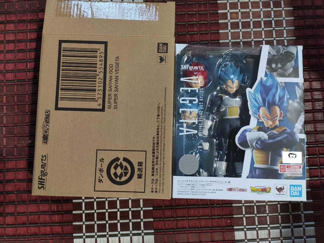 SHF Vegeta SSJG Super Saiyan God Form SSJ Blue Action Figure 1/12 scale ...