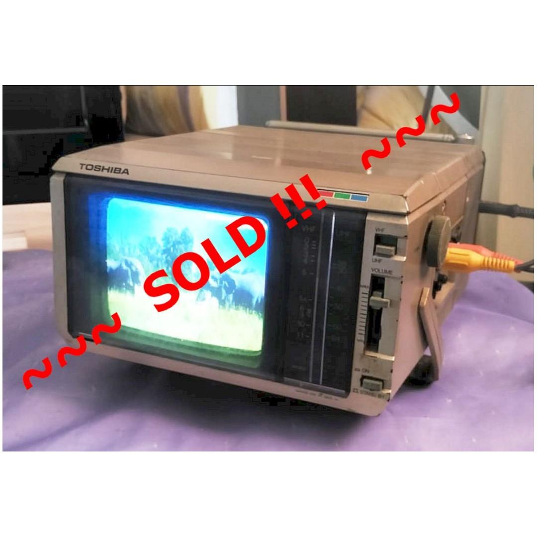 ~~~SOLD !!! ~~~ VinTaGe PorTaBLe TOSHIBA 5ins CRT Mini TV OnLy $78 ...