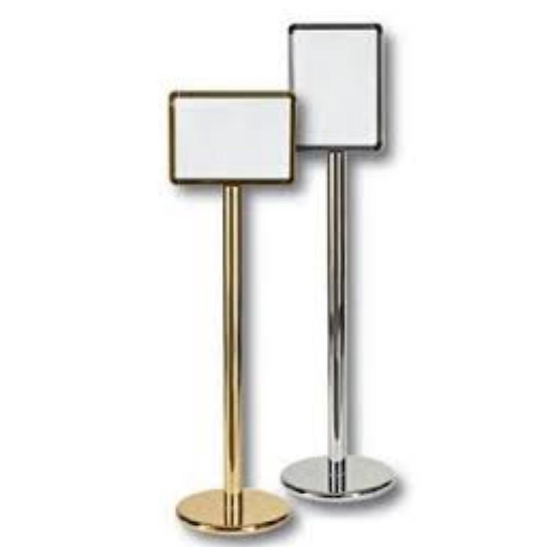 Stanchion post paper signboard. Stanchion frame, Furniture & Home ...