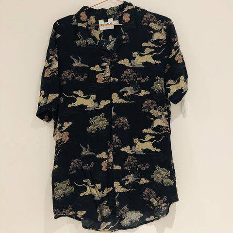topman oriental Japanese print shirt, Women's Fashion, Tops, Shirts on ...
