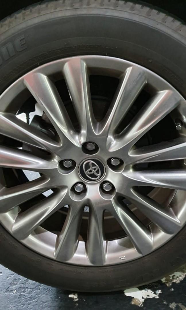 Toyota Harrier Premium Rim and tyre 18", Car Accessories, Tyres & Rims ...