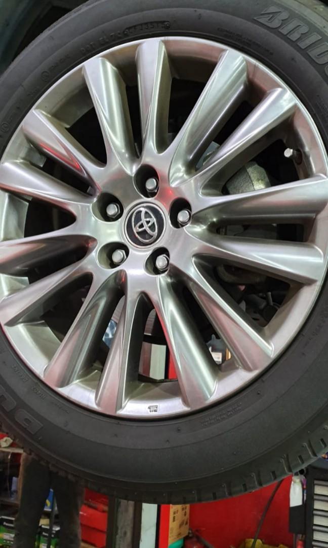 Toyota Harrier Premium Rim and tyre 18", Car Accessories, Tyres & Rims ...
