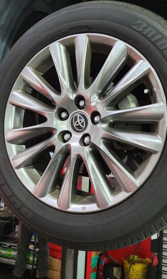 Toyota Harrier Premium Rim and tyre 18", Car Accessories, Tyres & Rims ...