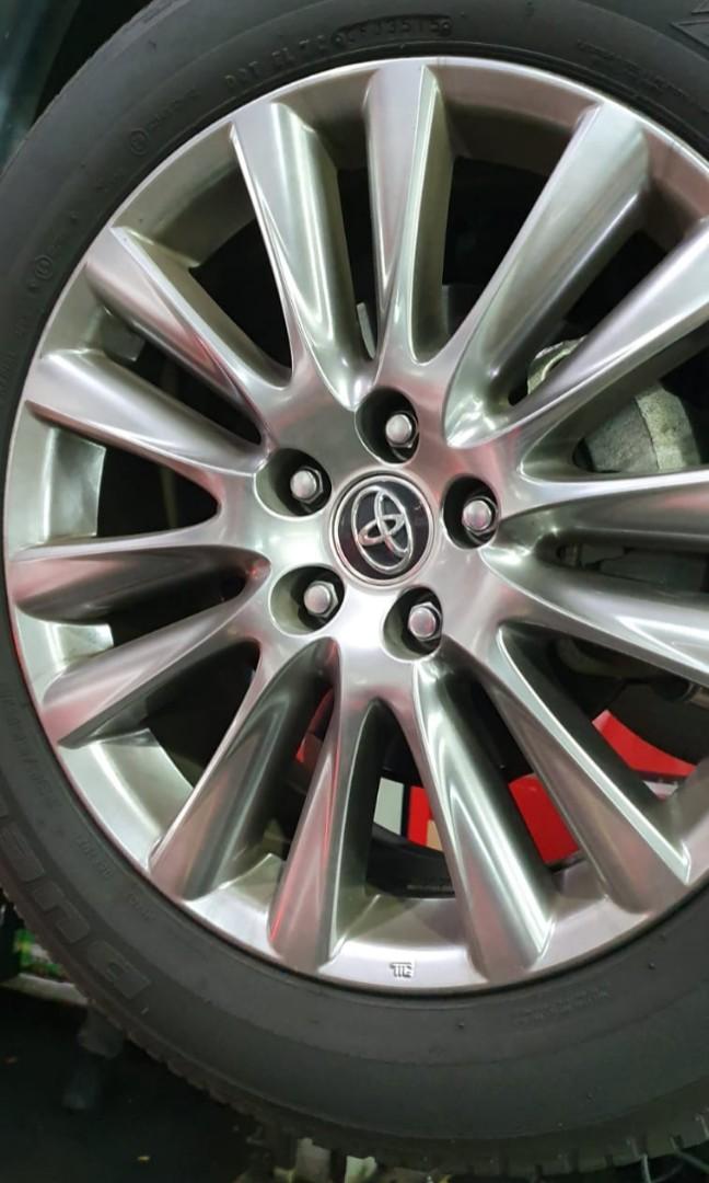 Toyota Harrier Premium Rim and tyre 18", Car Accessories, Tyres & Rims ...