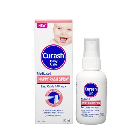 Curash medicated nappy rash spray, Babies & Kids, Bathing & Changing ...