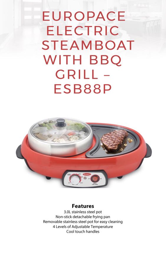 Electric Steamboat with BBQ Grill, TV & Home Appliances, Kitchen ...