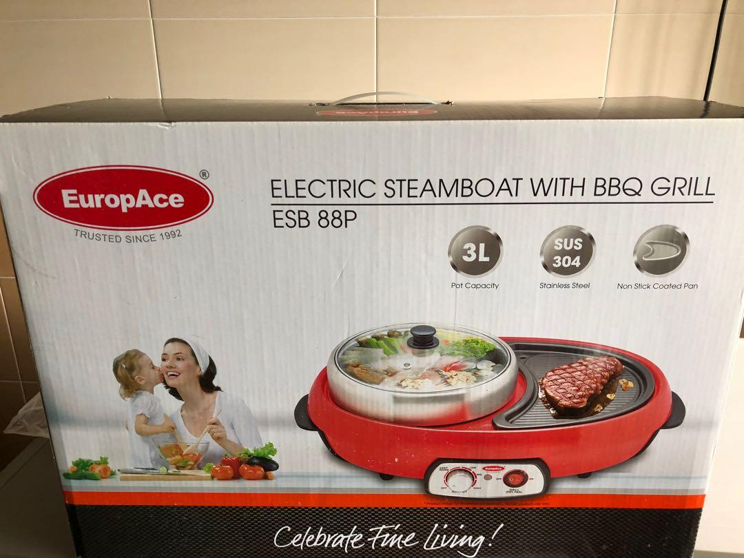 Electric Steamboat with BBQ Grill, TV & Home Appliances, Kitchen ...