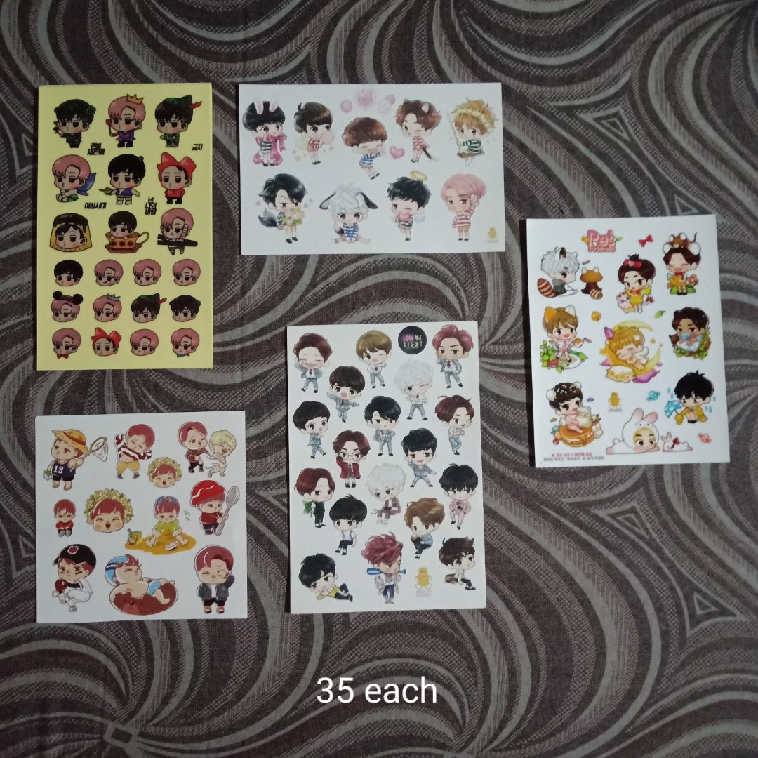 EXO FANART STICKERS, Hobbies & Toys, Memorabilia & Collectibles, K-Wave ...