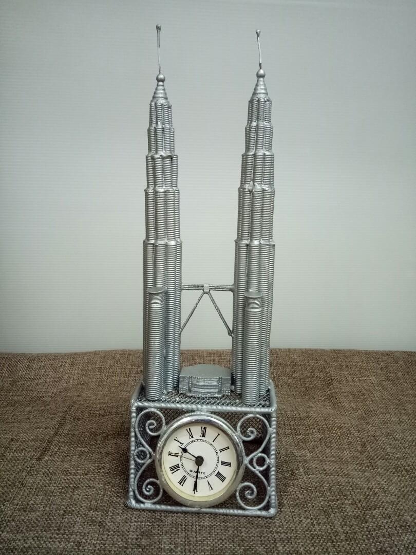 Klcc table clock, Furniture & Home Living, Home Decor, Clocks on Carousell