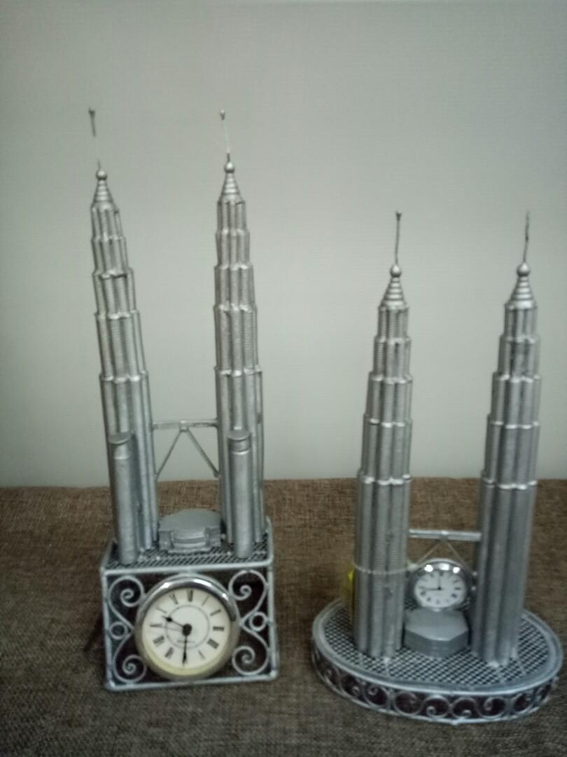 Klcc table clock, Furniture & Home Living, Home Decor, Clocks on Carousell