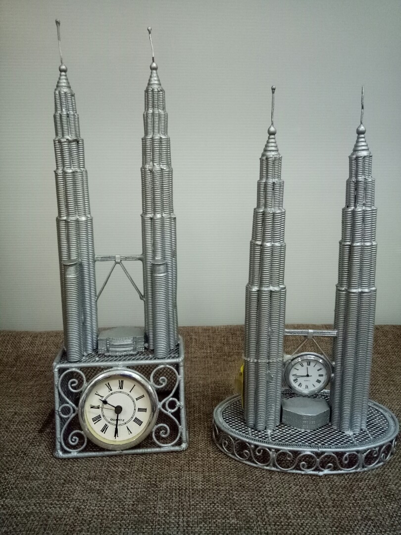 Klcc table clock, Furniture & Home Living, Home Decor, Clocks on Carousell