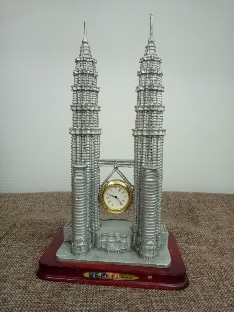 Klcc table clock, Furniture & Home Living, Home Decor, Clocks on Carousell