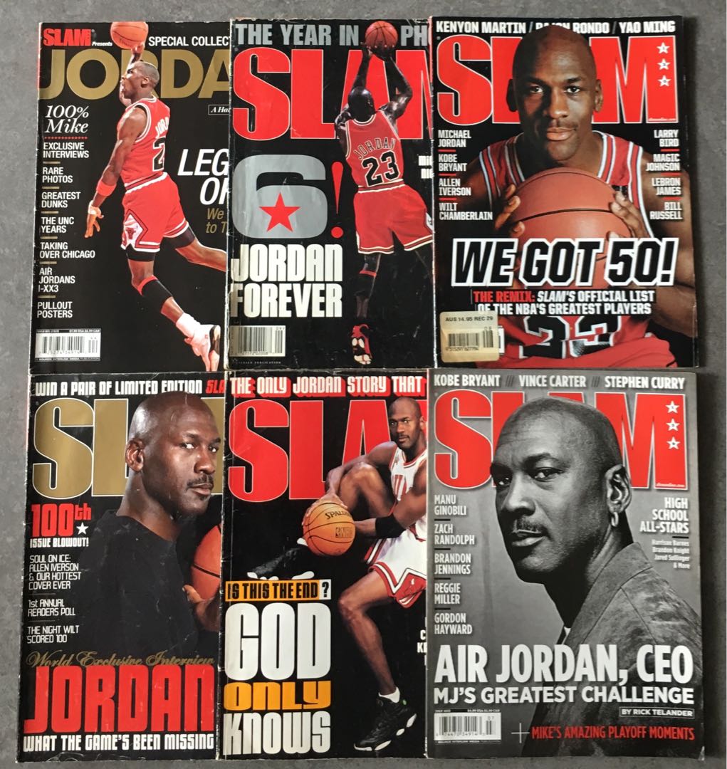 SLAM Magazine 6 Pcs Michael Jordan Covers, Hobbies & Toys, Books ...