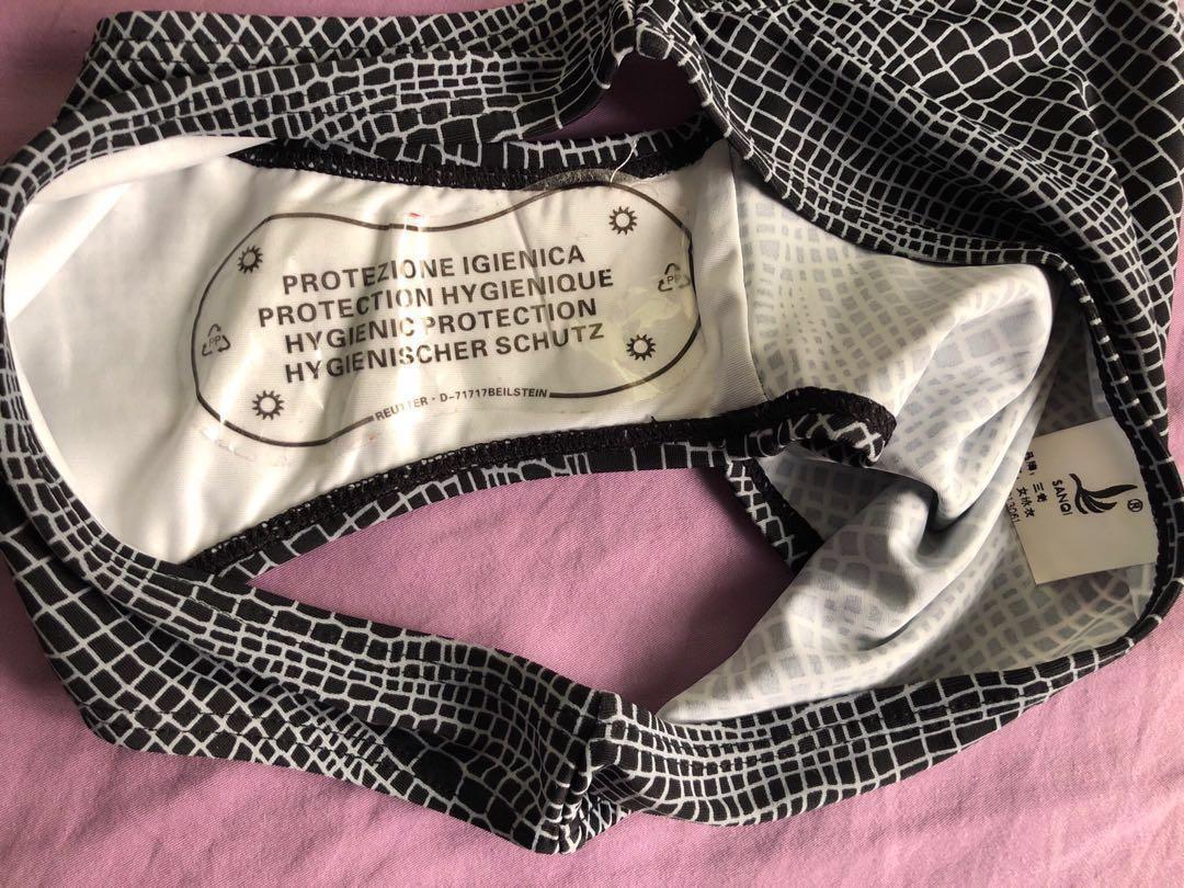 Swimsuit halter neck bra and bikini w/ handkerchief/tankini halter top ...