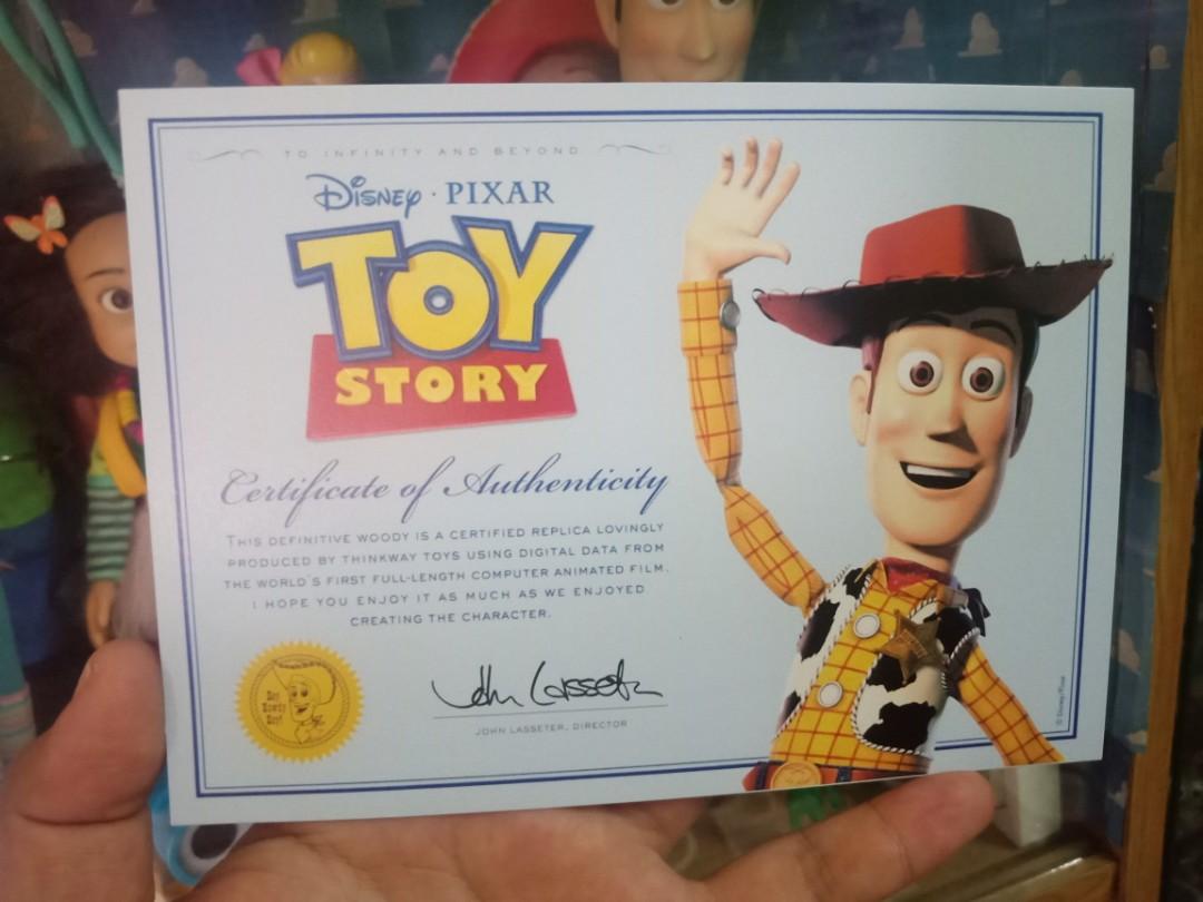 Toy Story Certificate Card Woody Signature Collection, Hobbies & Toys ...