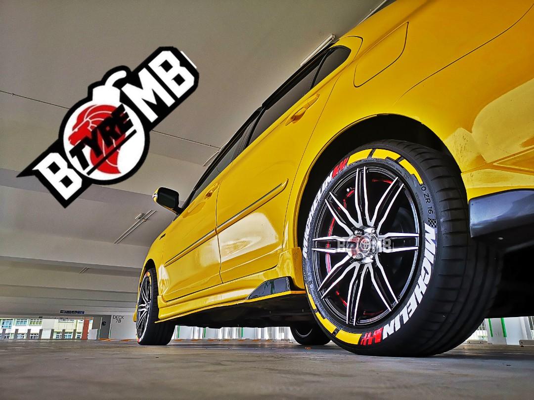 Tyrebomb / tyre tag / tyre sticker / tyre kit / tyre decal, Car ...