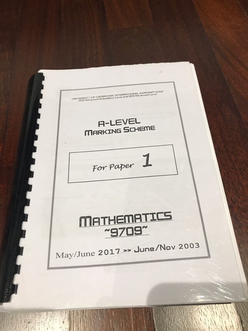 A Level Pure Maths P1 Mark Scheme, Hobbies & Toys, Books & Magazines ...