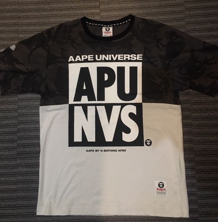 AAPE Apunvs Half Camou Shirt, Men's Fashion, Tops & Sets, Tshirts ...