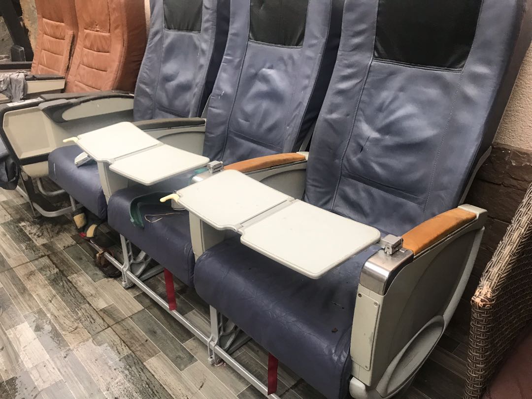 Airbus Aircraft seat with tray table, Furniture & Home Living, Cleaning ...