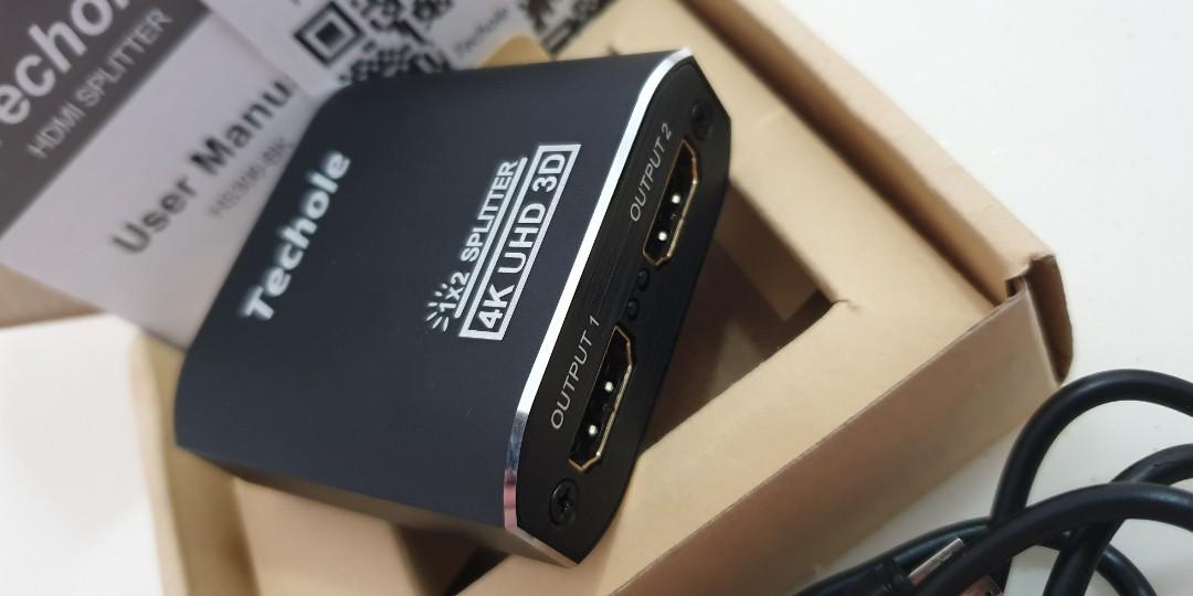 BNIB- Techole 4K UHD 3D HDMI Splitter, TV & Home Appliances, TV & Entertainment, TV Parts ...