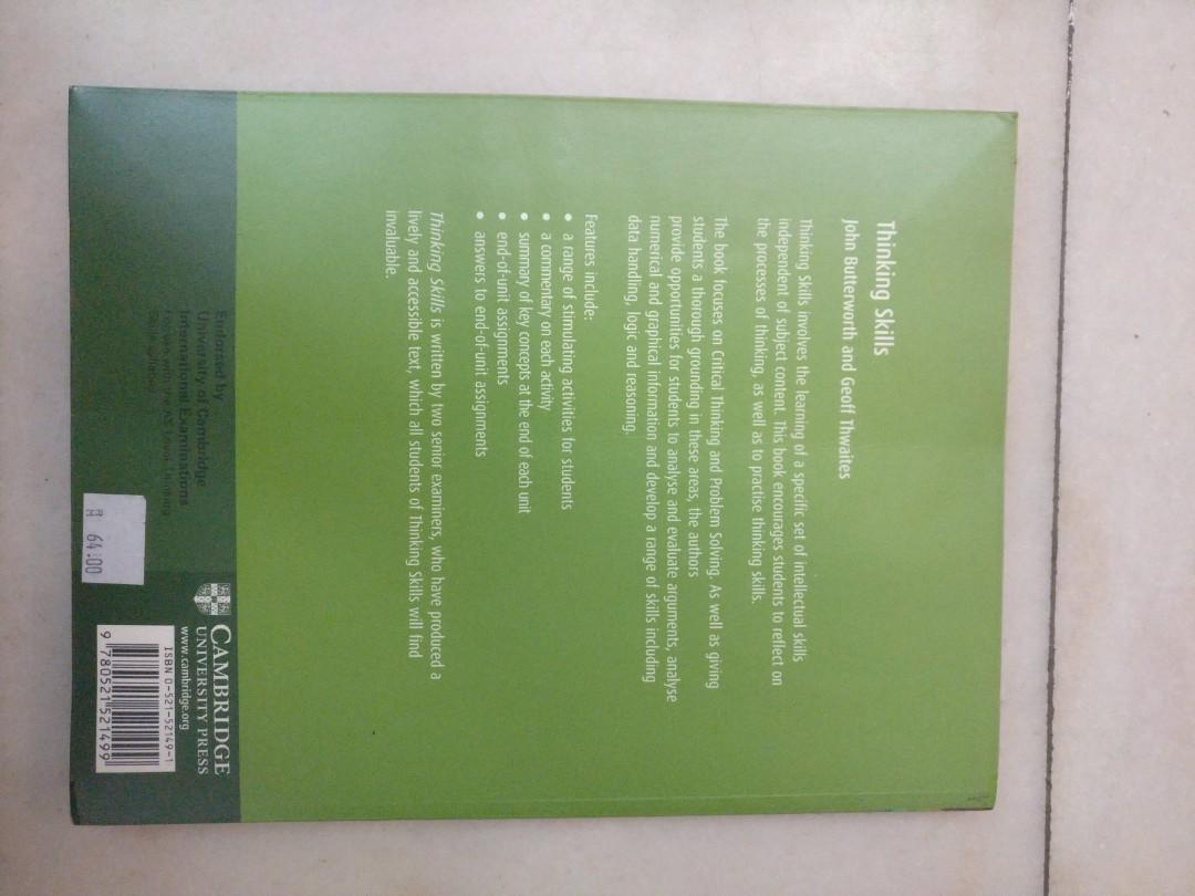 Cambridge Thinking Skills Textbook, Hobbies & Toys, Books & Magazines ...