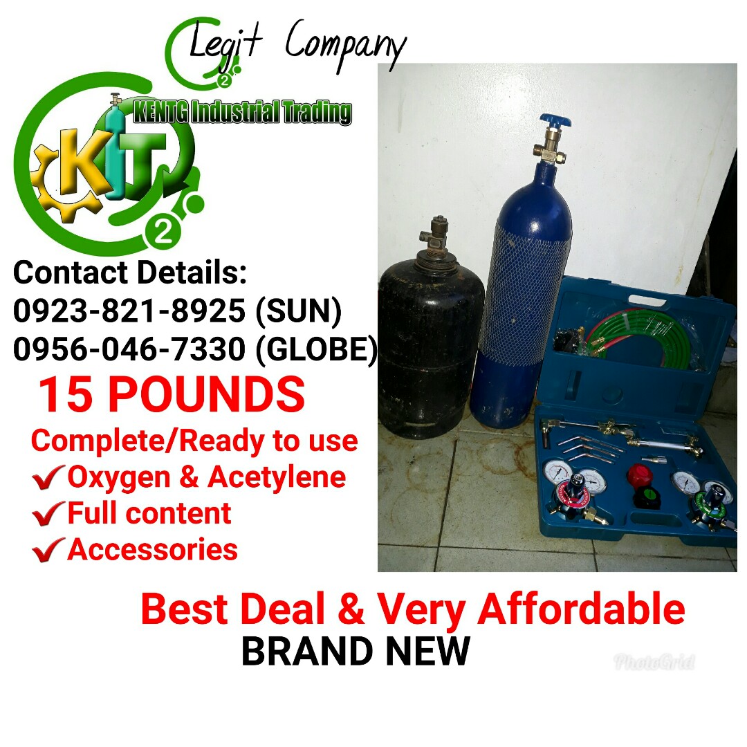  Delivery 15 Pounds Oxygen And Acetylene Tank Set Rent Refill Sell