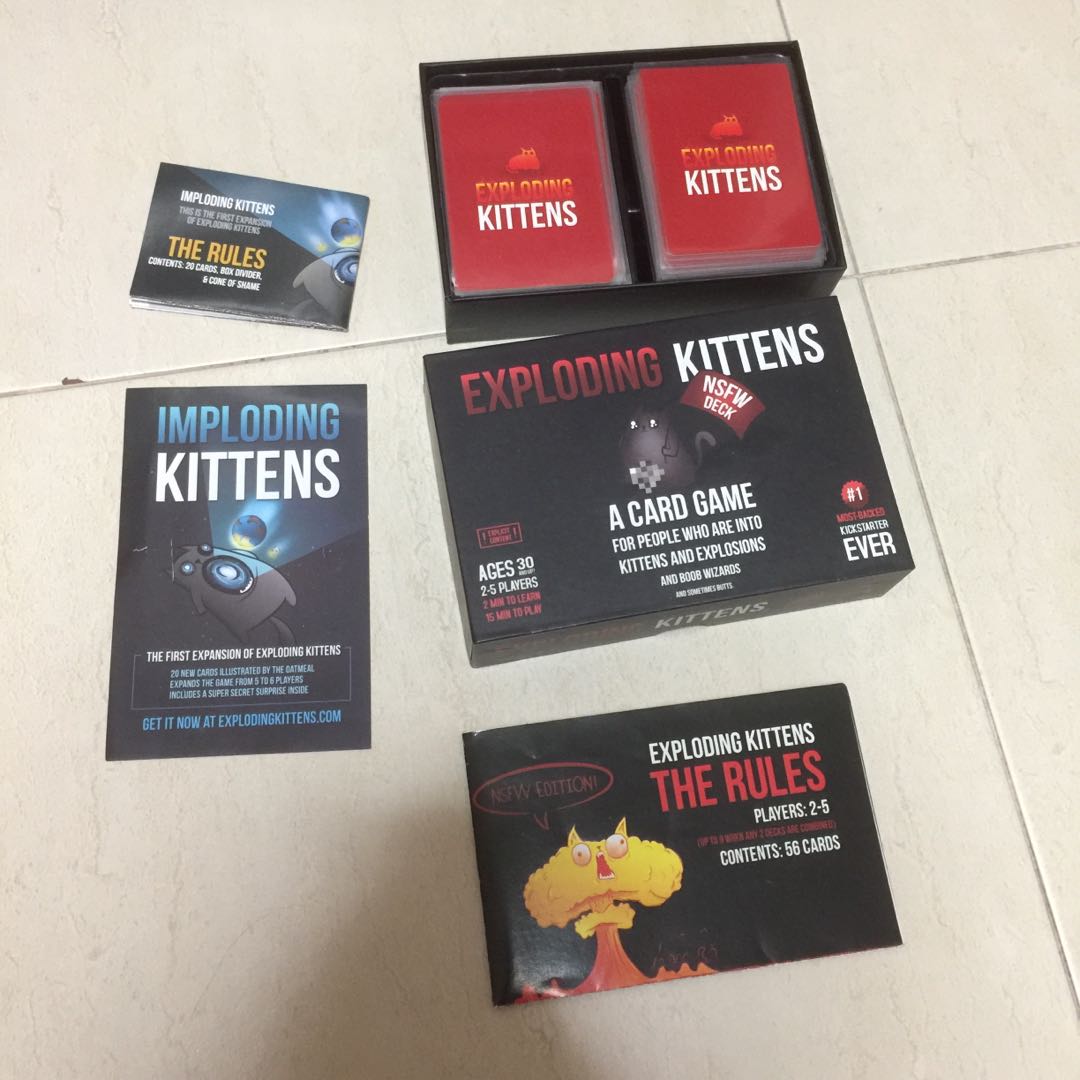 Exploding Kittens & Imploding Kittens Card Game, Hobbies & Toys, Toys ...