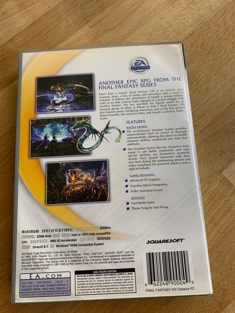 Final Fantasy VIII PC game, Video Gaming, Video Games, PlayStation on ...