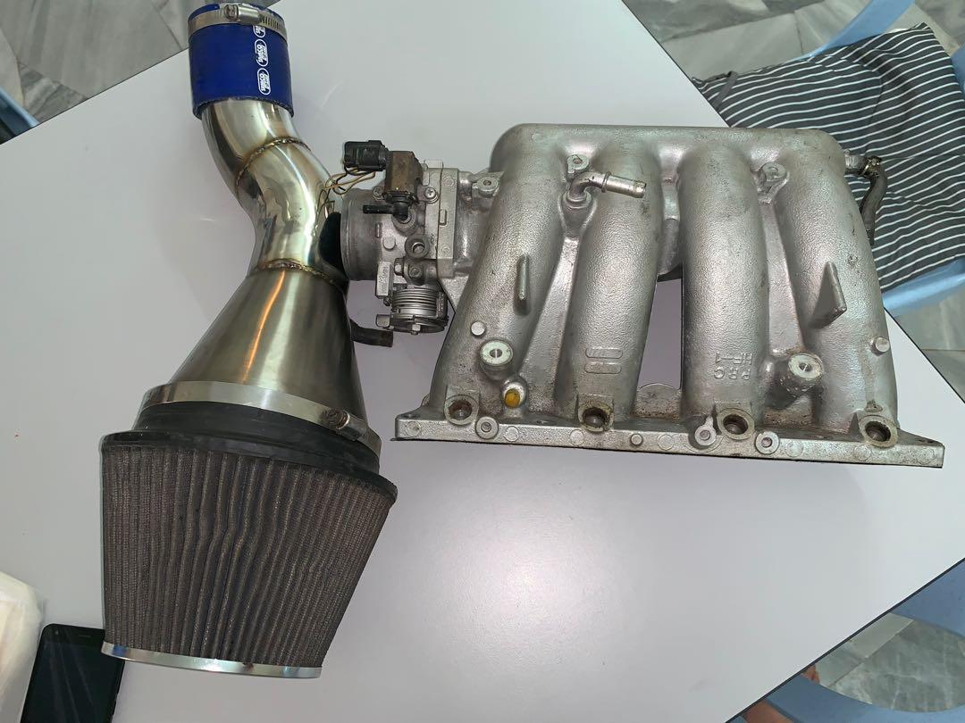 Honda Dc5 type r 6speed intake manifold and throttle body K&N pipe ...