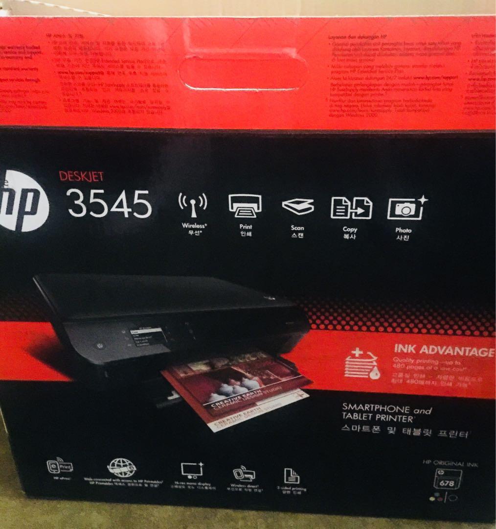 HP Deskjet Ink Advantage 3545, Computers & Tech, Printers, Scanners ...