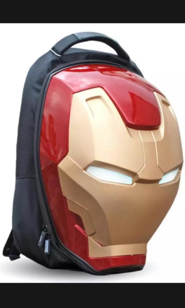 Iron Man 3d Touch Induction Luminescence Bag backpack Canvas Bag Marvel ...