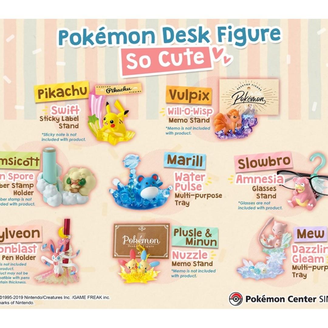 Official Pokemon Desk Figures Stationery (mew pikachu plusle minun ...