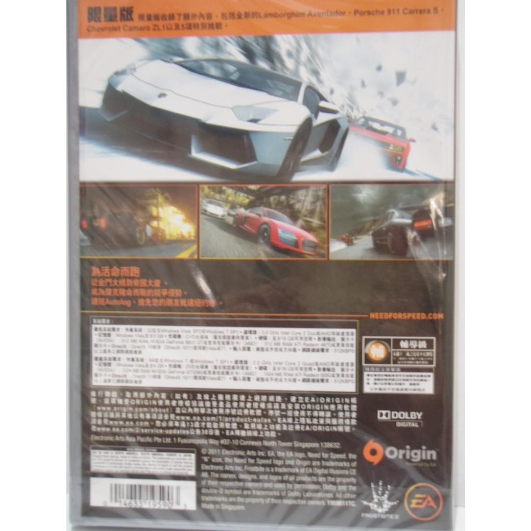 PC DVD GAME亡命天涯 極速快感 限量版NEED FOR SPEED THE RUN LIMITED EDITION, 電子遊戲 ...