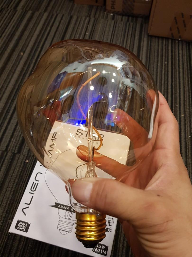[RARE] Designer edison bulb, dimmable 4.5w, Furniture & Home Living ...