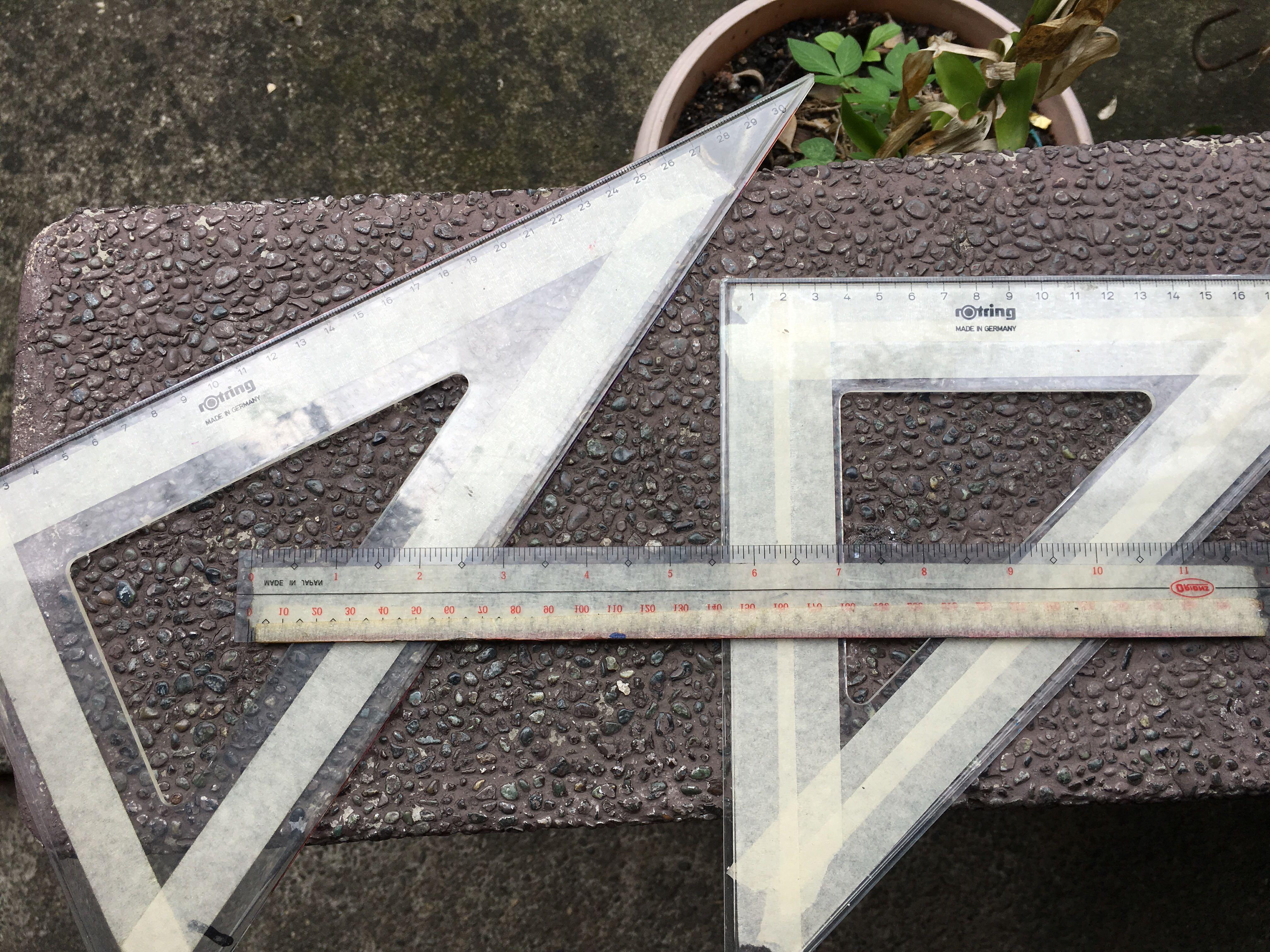 ROTRING CENTRO TRIANGLES + ORION RULER, Hobbies & Toys, Stationary ...