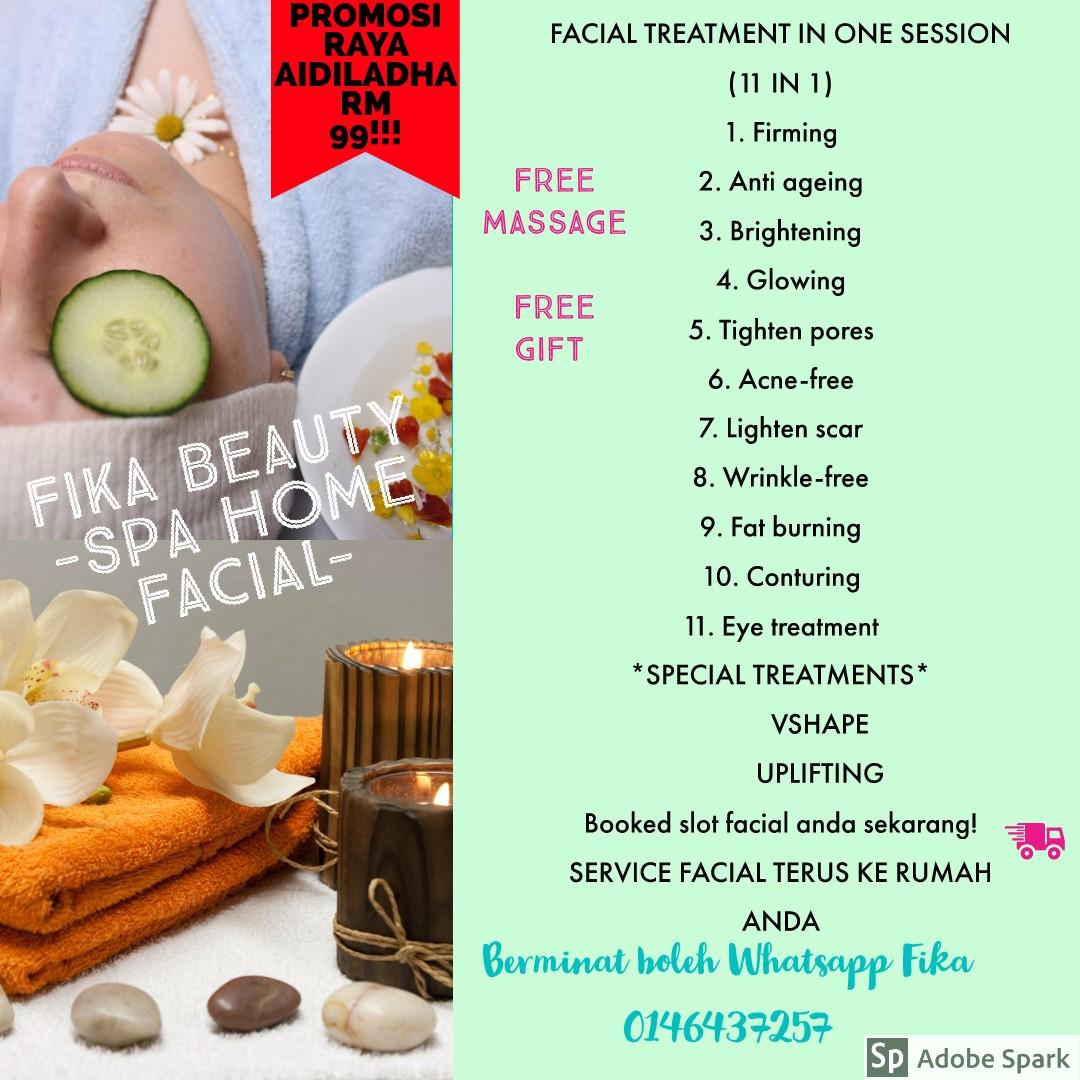 Spa Home Facial By Fika Beauty, Beauty & Personal Care, Face, Face Care on Carousell