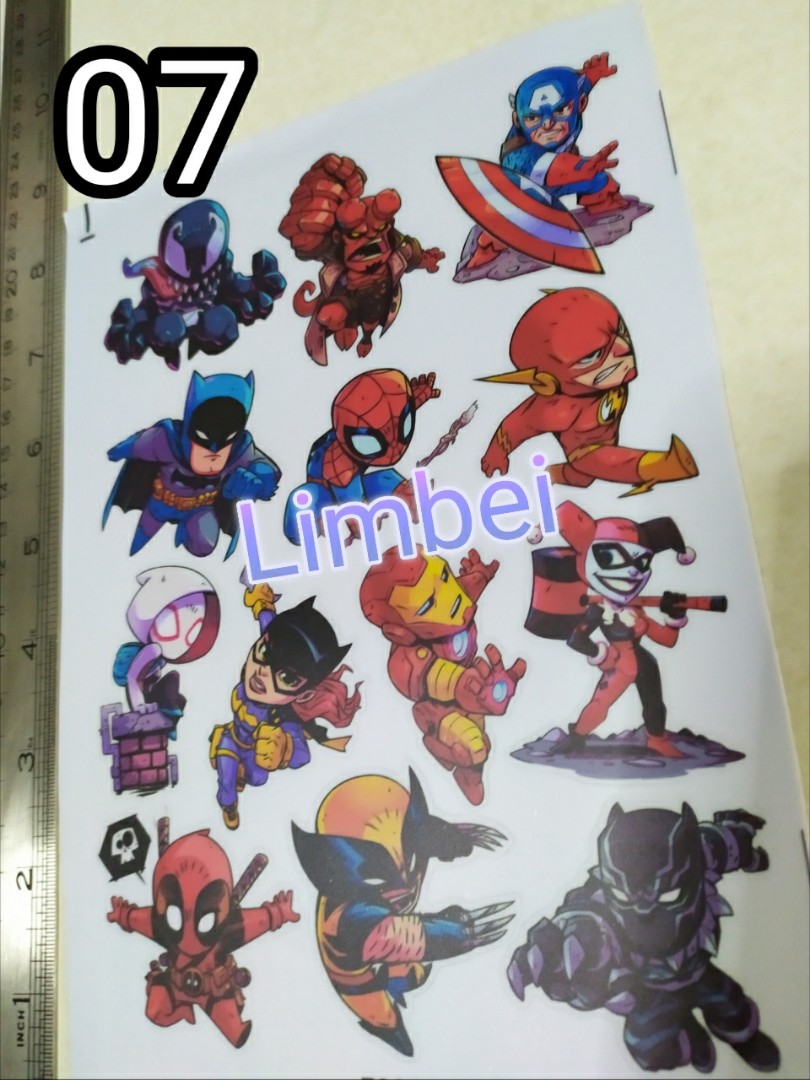 Stickers The Flash DC x Marvels heroes decal for skateboard kick ...