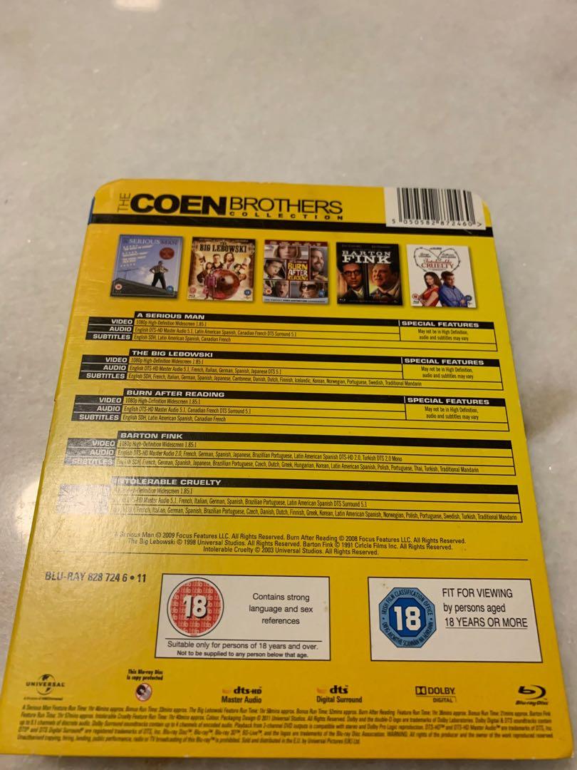 the Coen Brothers Collection (5 Blu Ray Movies), Hobbies & Toys, Music & Media, CDs & DVDs on ...