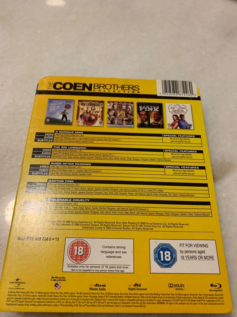 the Coen Brothers Collection (5 Blu Ray Movies), Hobbies & Toys, Music & Media, CDs & DVDs on ...