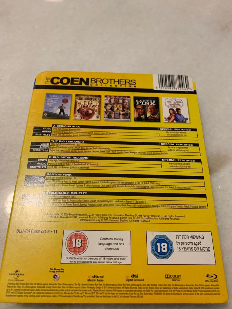 the Coen Brothers Collection (5 Blu Ray Movies), Hobbies & Toys, Music & Media, CDs & DVDs on ...