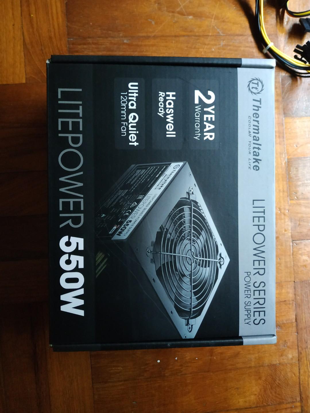Thermaltake LitePower 550W PSU, Computers & Tech, Parts & Accessories ...