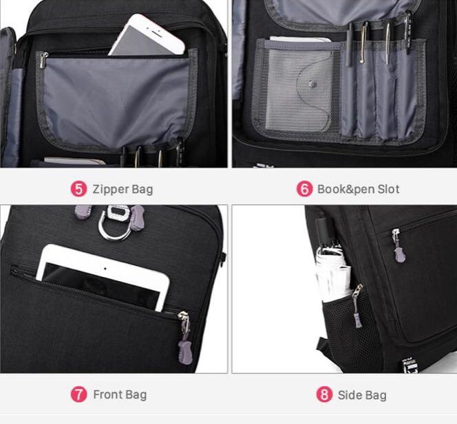 Travel Backpack (Grey Colour), Men's Fashion, Bags, Backpacks on Carousell