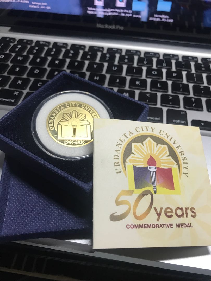 Urdaneta City University 50 years Commemorative medal BSP mint, Hobbies ...