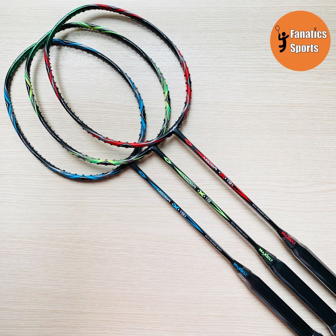 Brand New Maxbolt Nezer X19 Ultra Light Head Heavy 65g Badminton Racket ...